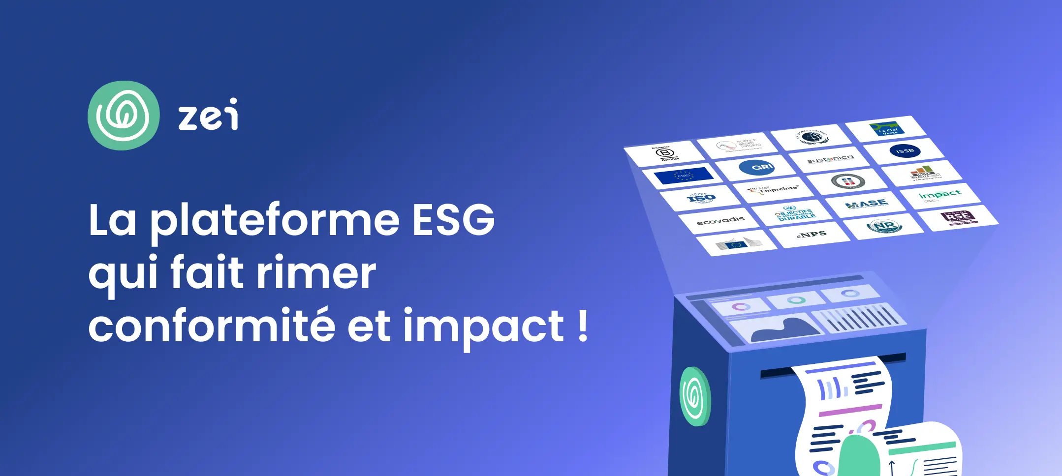 Offres et tarifs pour un outil ESG sur-mesure | Zei